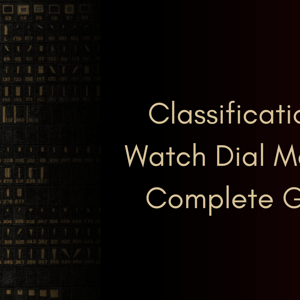 Classification of Watch Dial Markers: Complete Guide – DuMarko