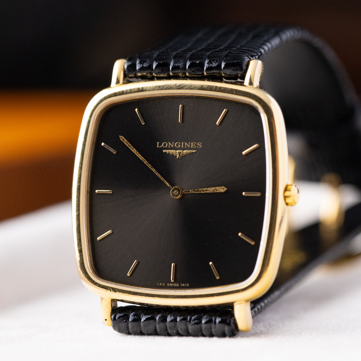 Vintage Longines Art Deco Tank, Oversized Case, Grey Sunburst Dial, Qu ...