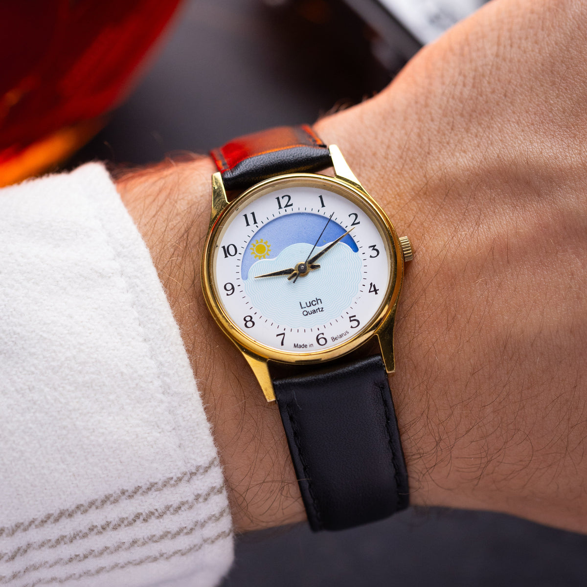 NOS Vintage Soviet "Luch" Moon and Sun Phases Watch, Quartz Unisex Wat ...