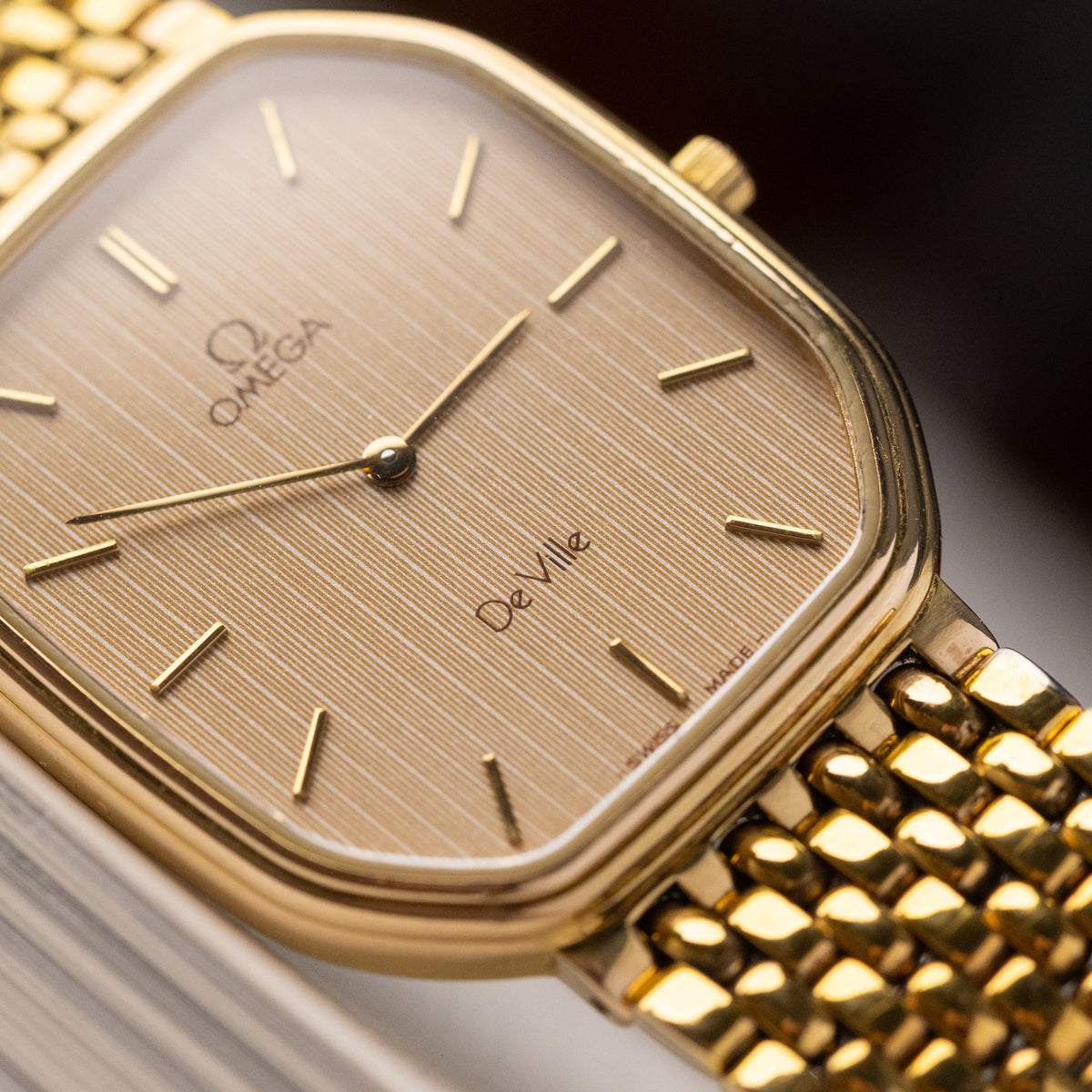 Omega De Ville Tank, Elegant dress watch, Stripped Dial, Cal. 1377 fro ...