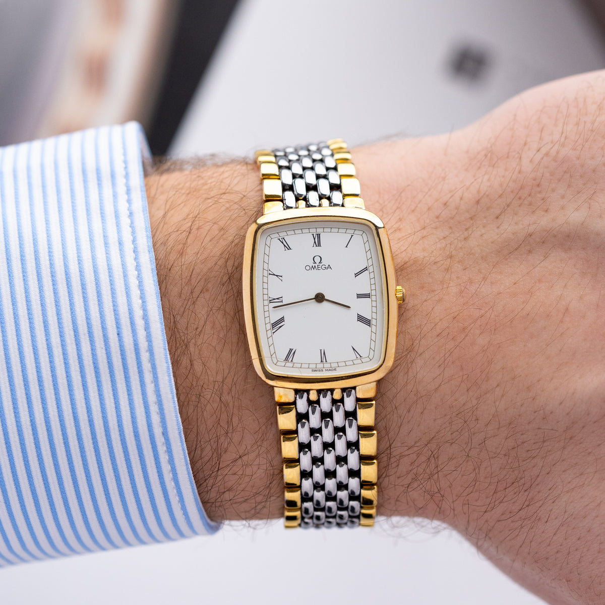 Omega De Ville, Vintage Quartz Watch, Extra Slim Dress Case from 1986 ...