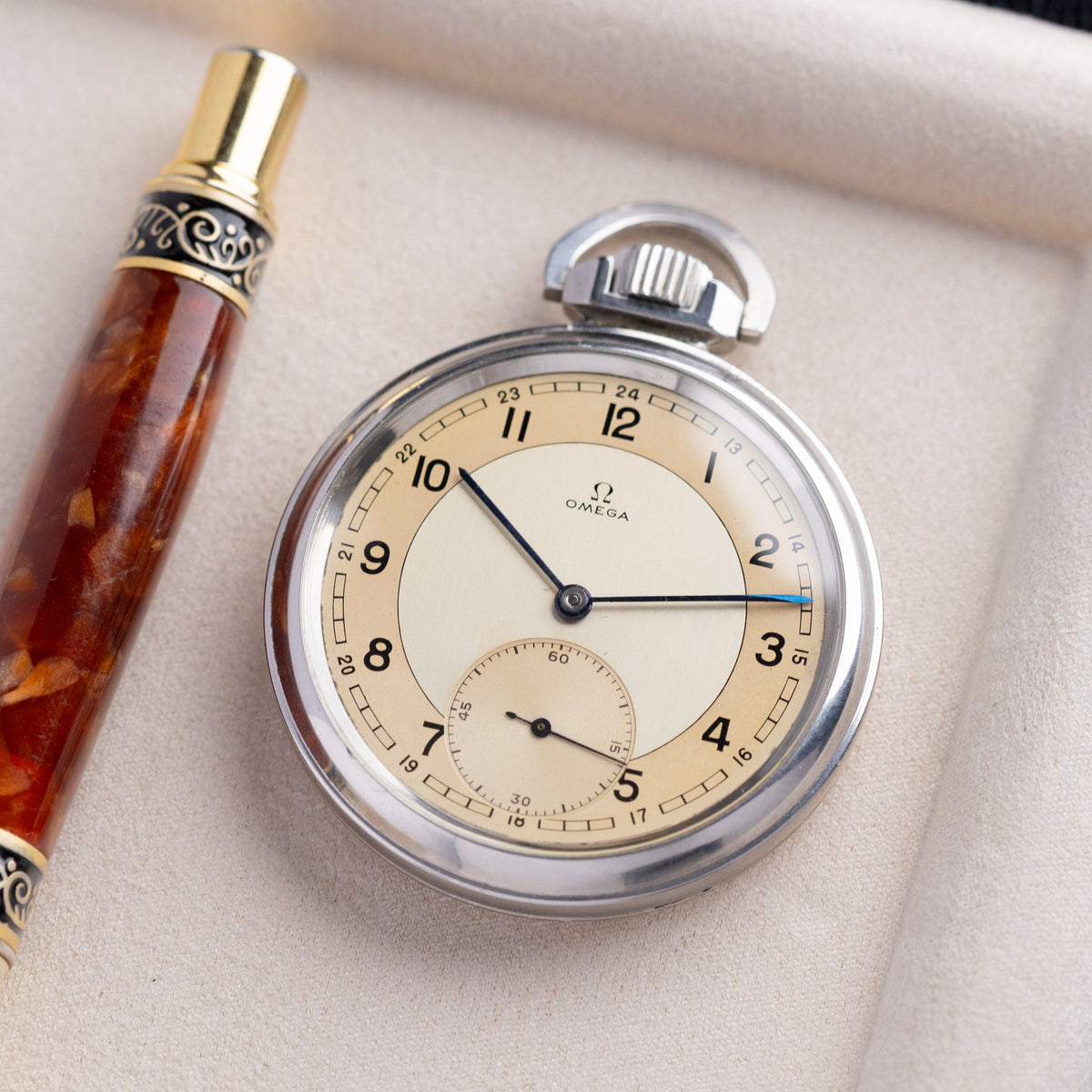 Omega "Étanche" Vintage Swiss Waterproof Pocket Watch, Cal. 38.5L.T1 ...