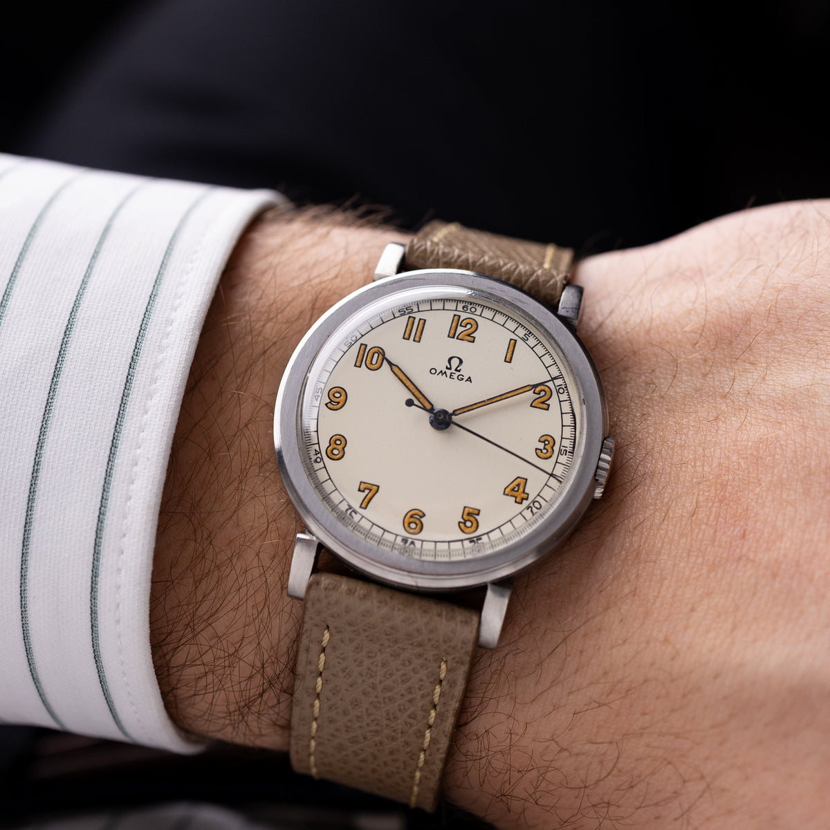 Vintage Omega Swiss Watch, Rare Stepped 35 mm case, Cal. 23.4 SC from ...