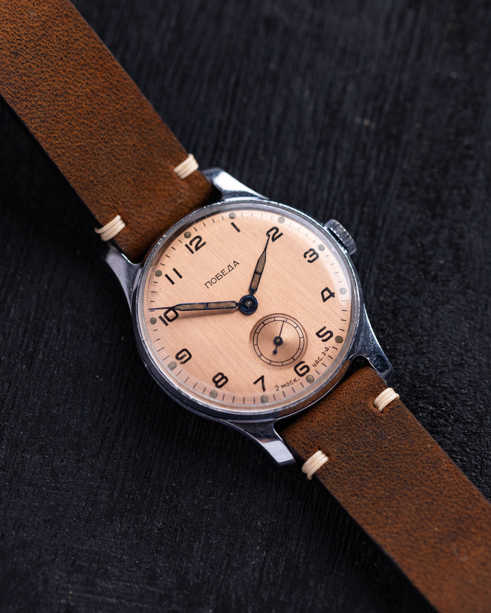 Pobeda Cal.2602 Rare Brown dial Vintage Soviet Watch from 1950's – DuMarko