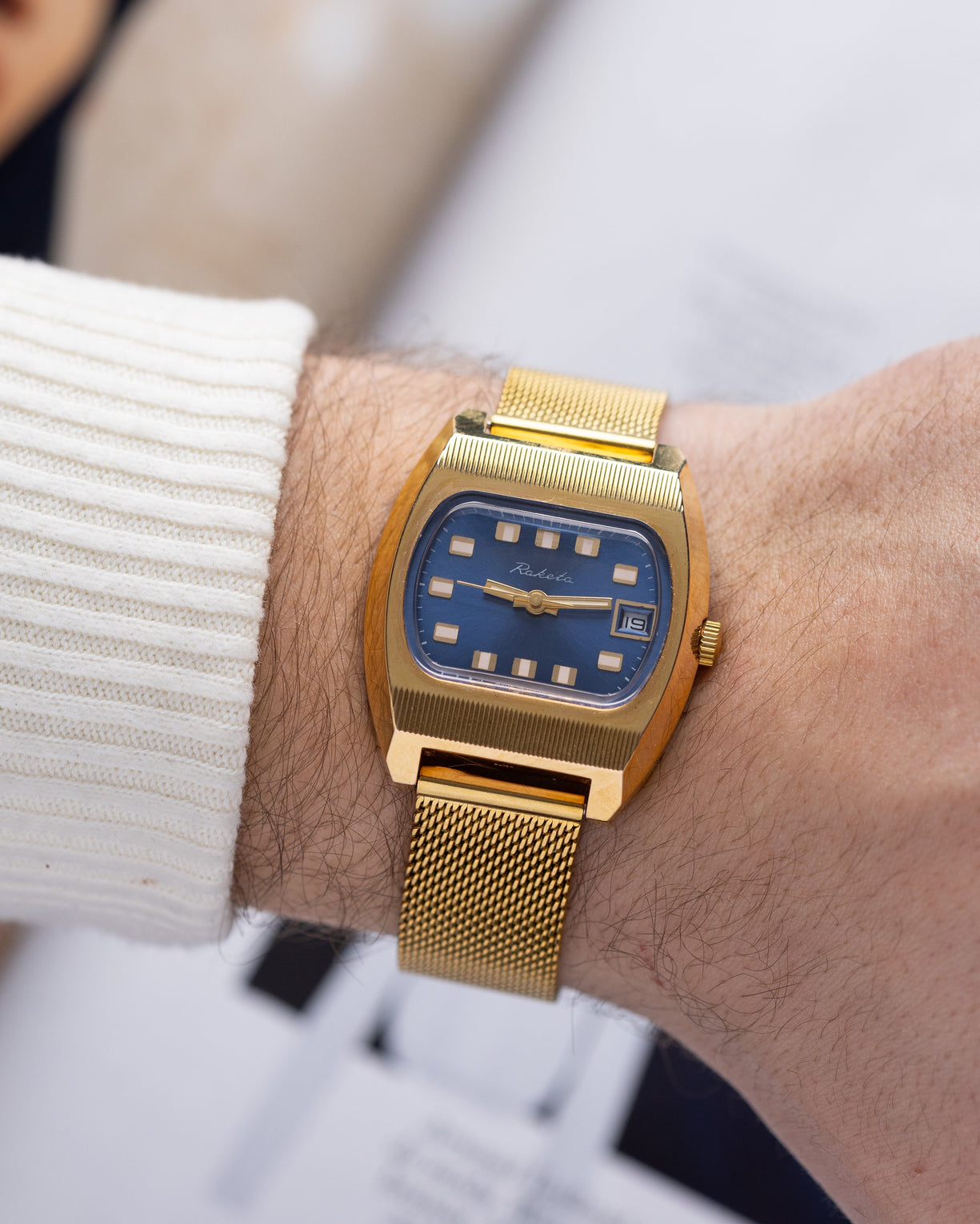 Raketa "TV" Rare NOS, Gold Plated case, Cal. 2614 H, Made in USSR – DuMarko