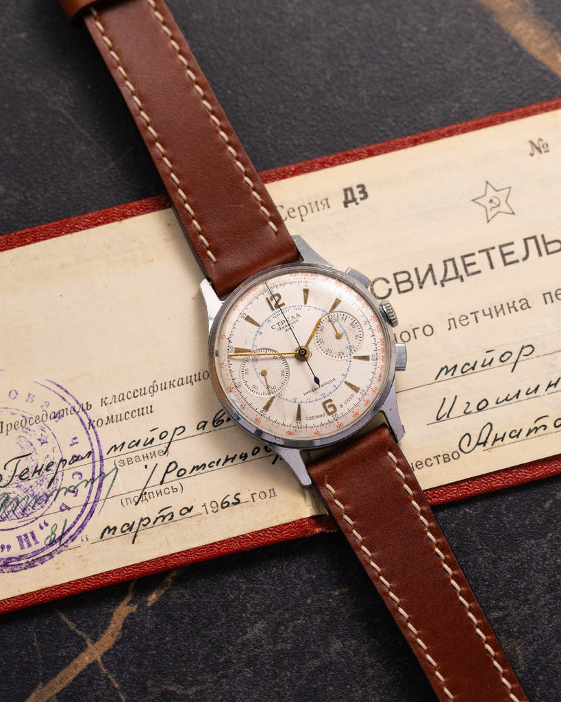 Soviet vintage chronograph Strela Original cal.3017 for Aviarors, Watc ...
