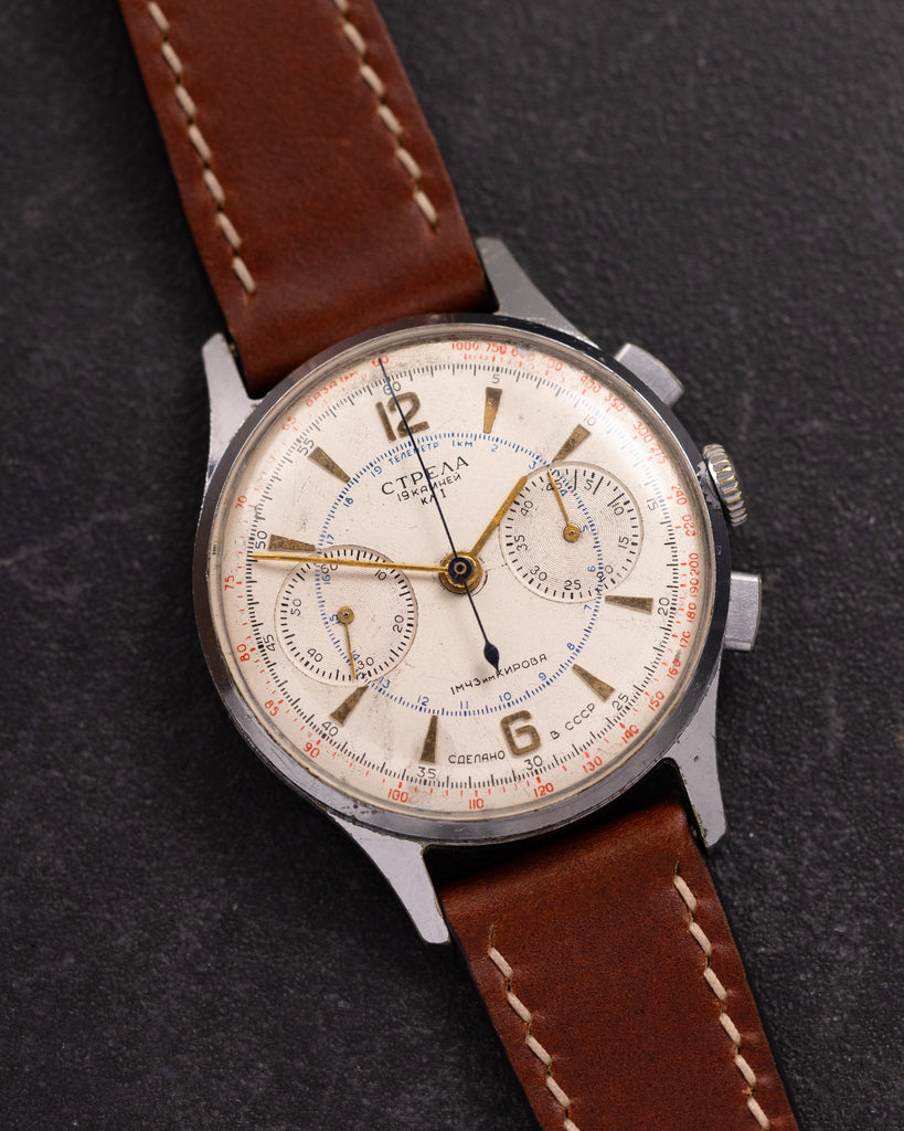 Soviet vintage chronograph Strela Original cal.3017 for Aviarors, Watc ...