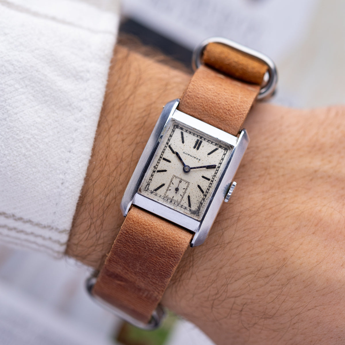 Vintage Longines Square Tank, Art Deco Style, Swiss Made – DuMarko