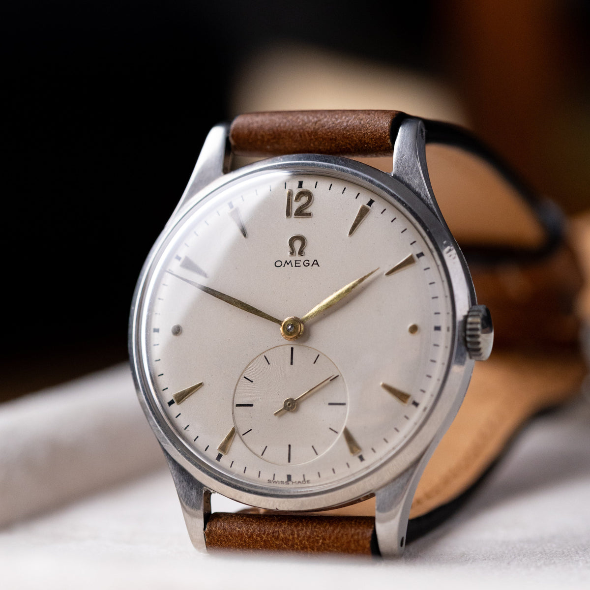 Vintage Omega Oversized Jumbo Case, Cal. 265, Cream dial, Ref. 2609-6 ...