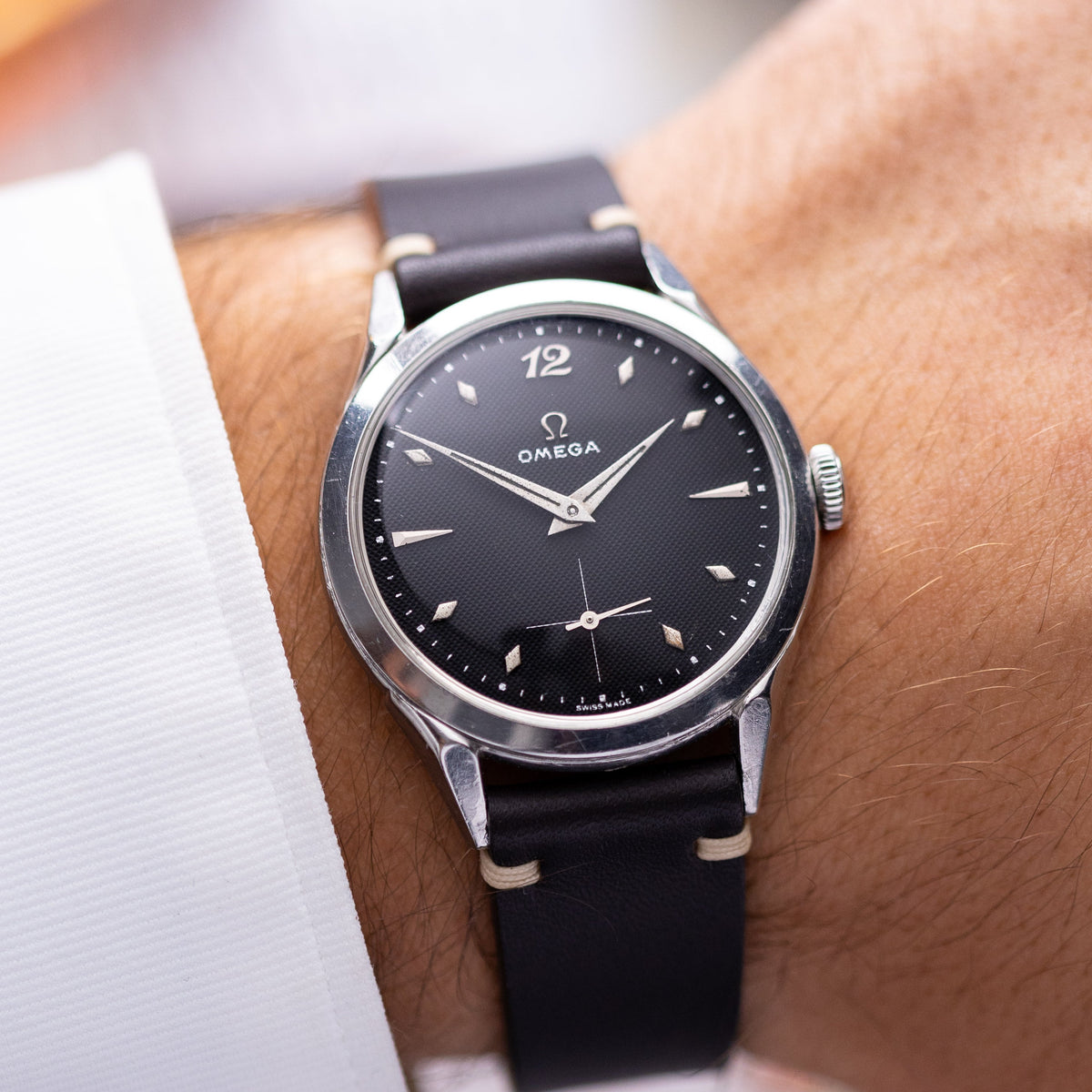 Vintage Omega, Rare Black Honeycomb Dial, Cal. 265, Ref. 2605-2 – DuMarko