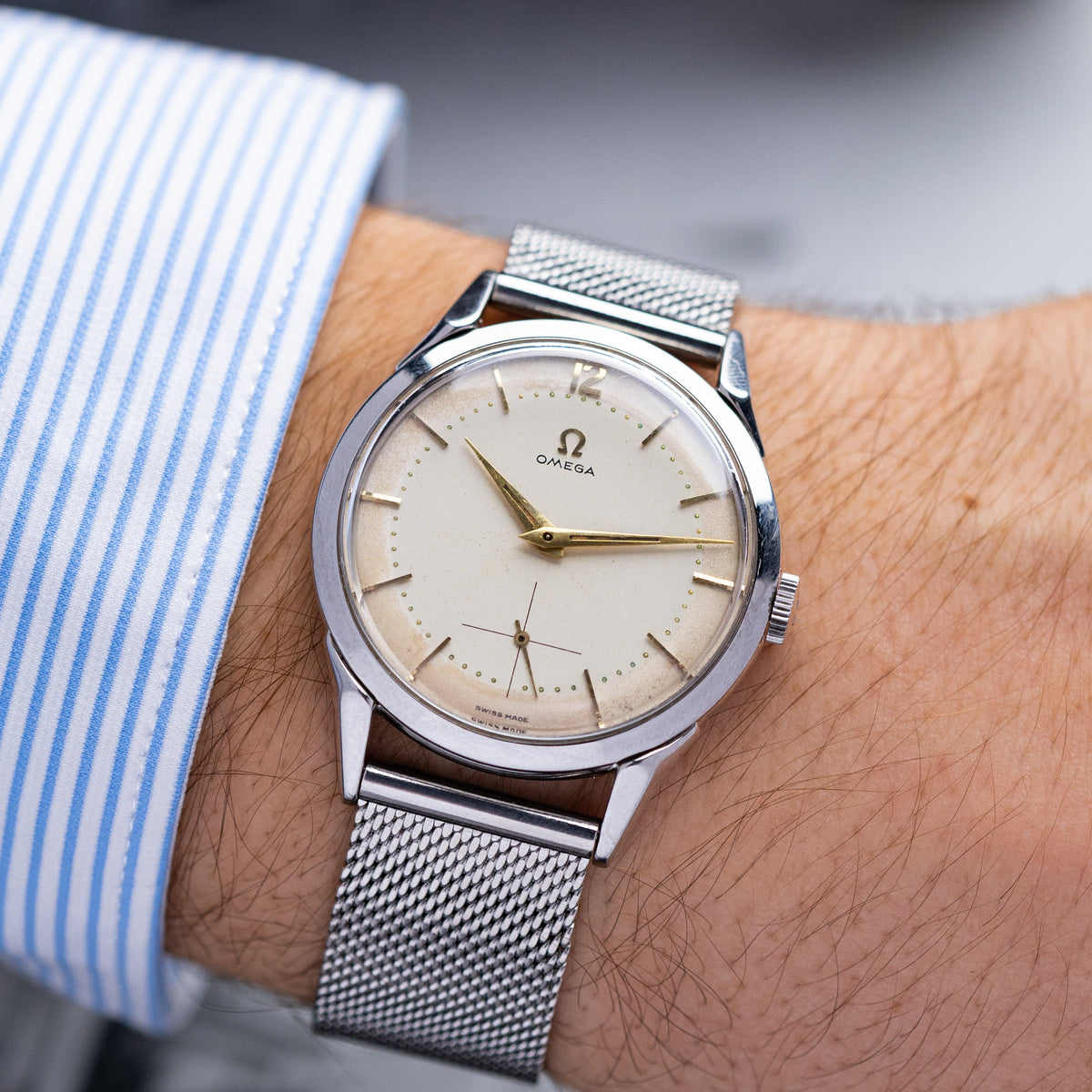 Vintage Omega Ref. 2605-18, Cal. 266, Pitted Dial, Swiss Made – DuMarko