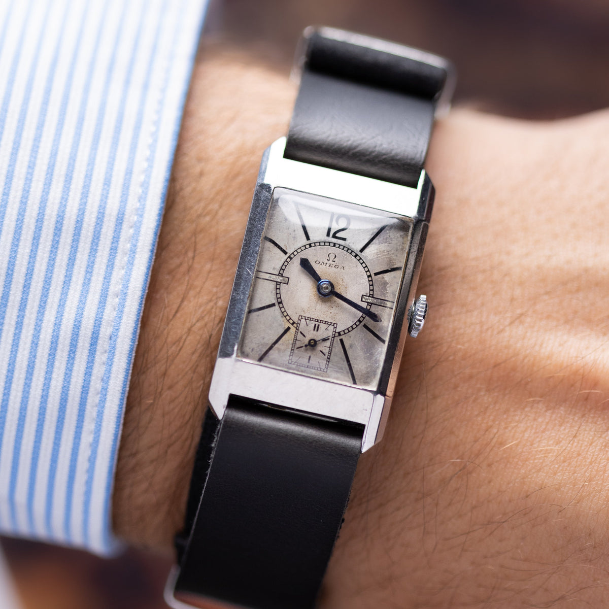 Vintage Omega Tank, Vintage Swiss Watch, Art Deco Style, Cal. 20F – DuMarko