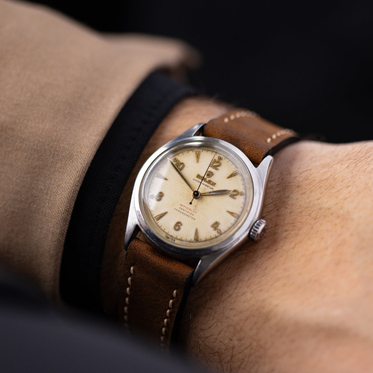 Vintage Rolex Oyster Perpetual "Big Bubbleback" Radium Dial from 1952 ...