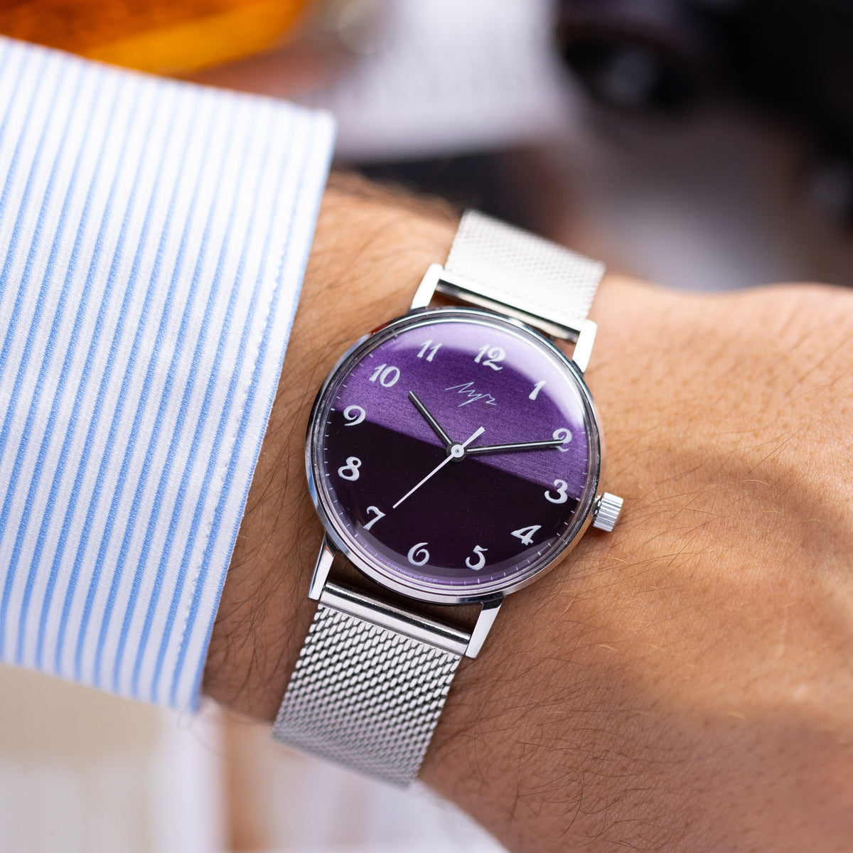 Vintage Soviet Watch "Luch" Unique purple dial, Extra slim – DuMarko