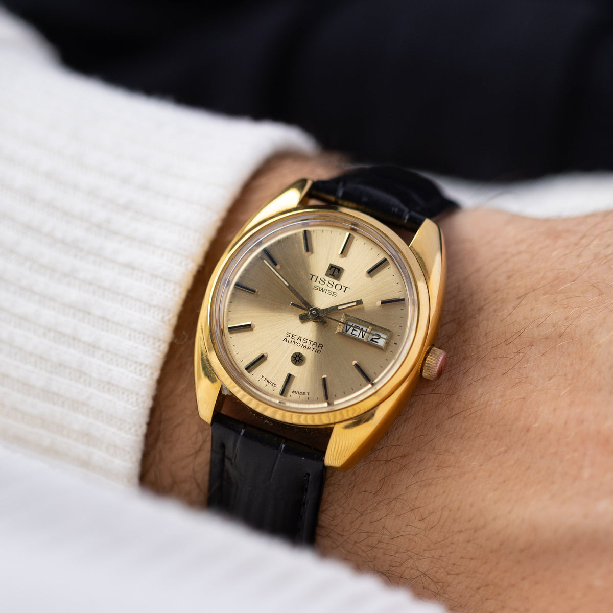 Vintage Tissot Seastar Automatic, Cushion Case, Day/Date window, Swiss ...