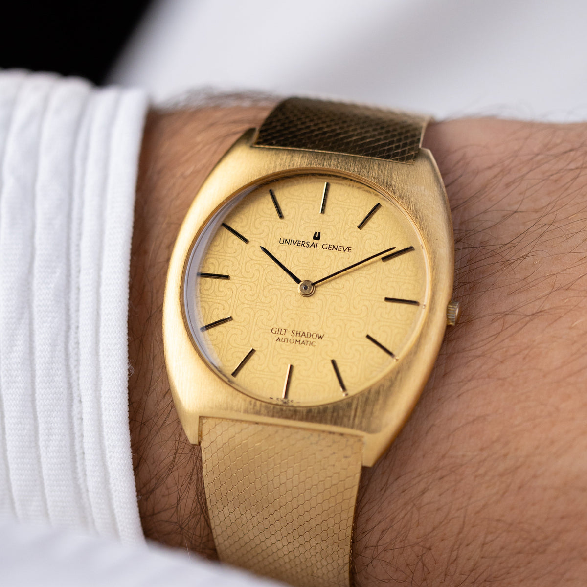 Vintage Universal Geneve Gilt Shadow Automatic, Swiss Watch, Gold-plat ...