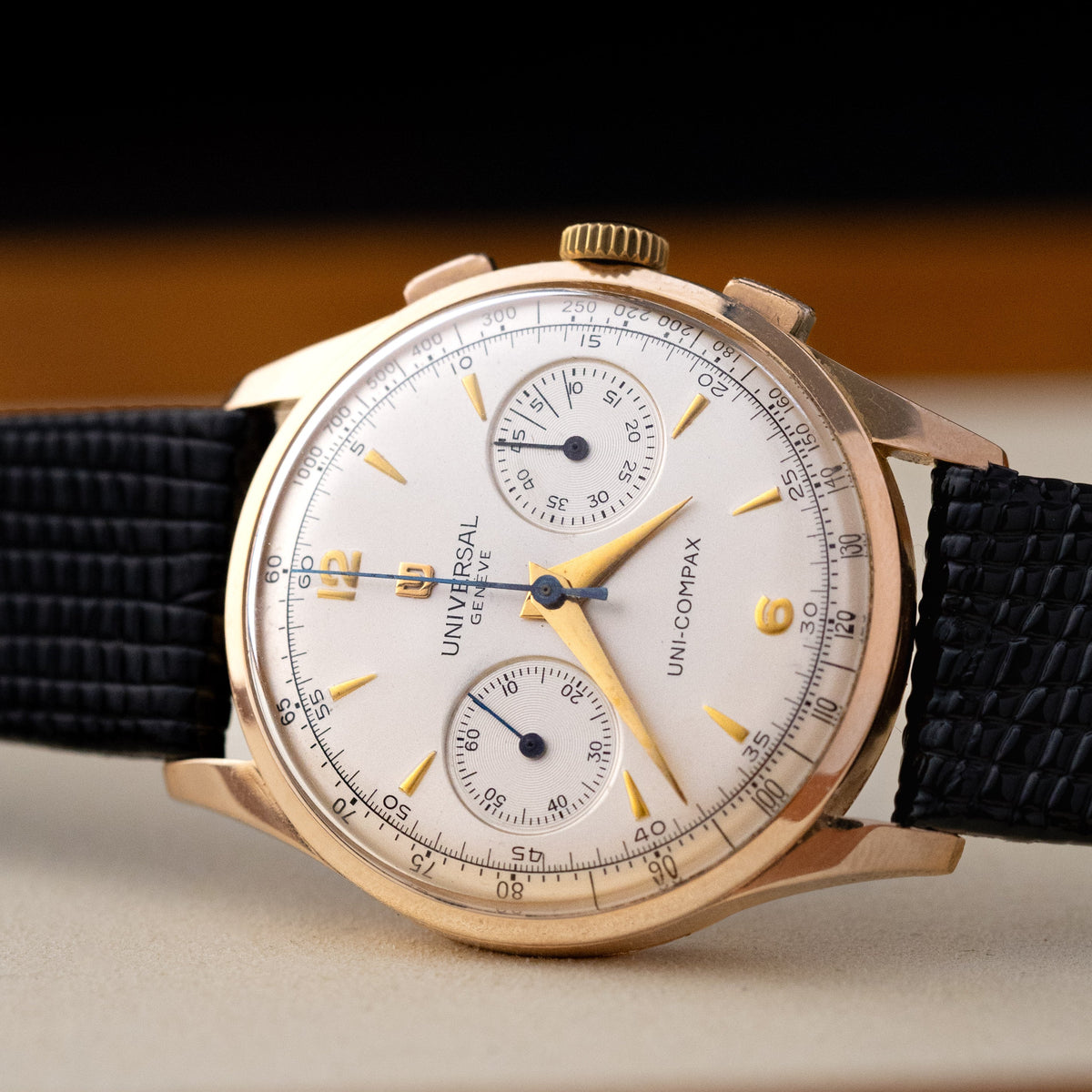 Vintage Universal Genève Uni-Compax, Jumbo 18K Solid Gold Case, Ref. 1 ...