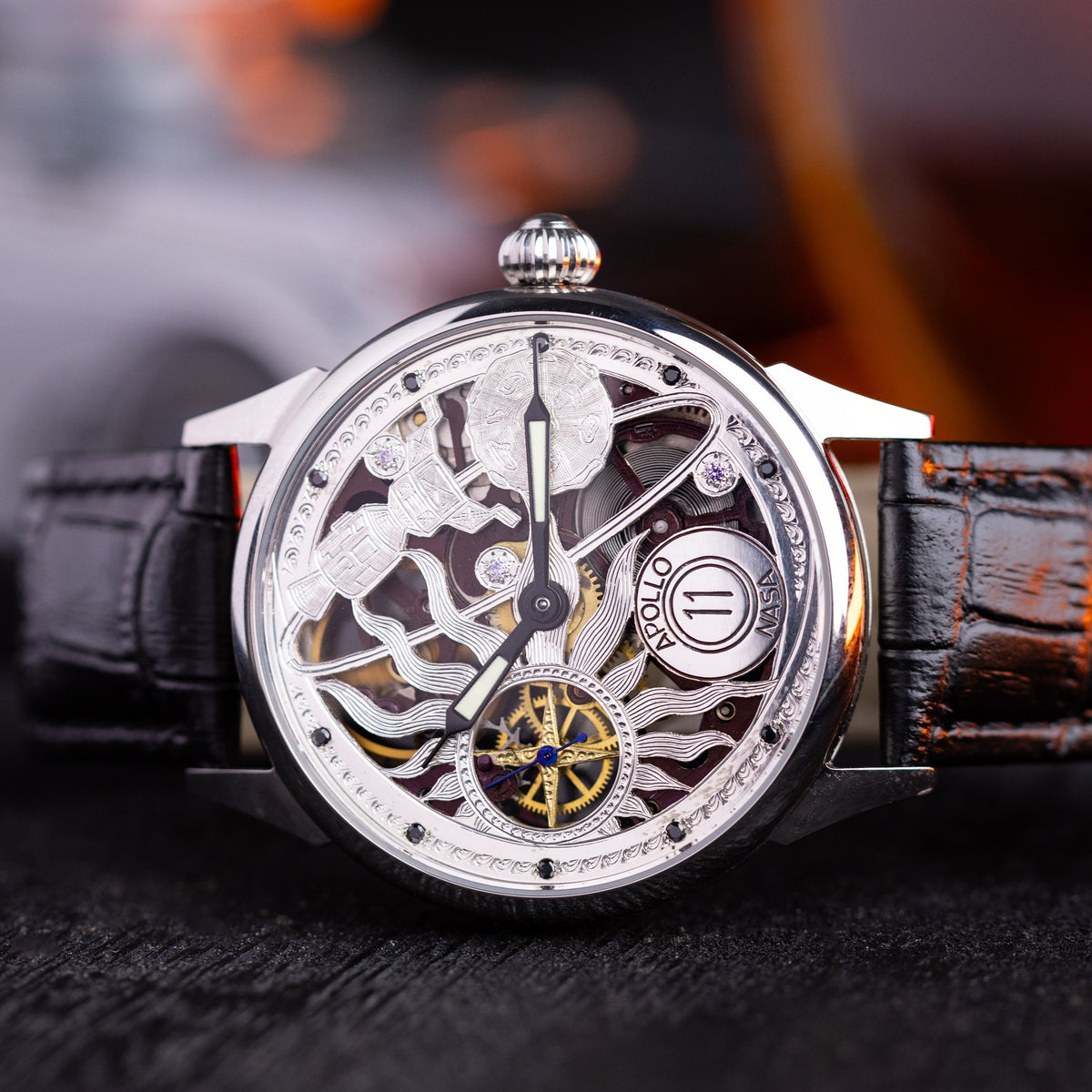 Vintage Watch Molnija NASA Apollo 11 - Skeleton Space Watch – DuMarko