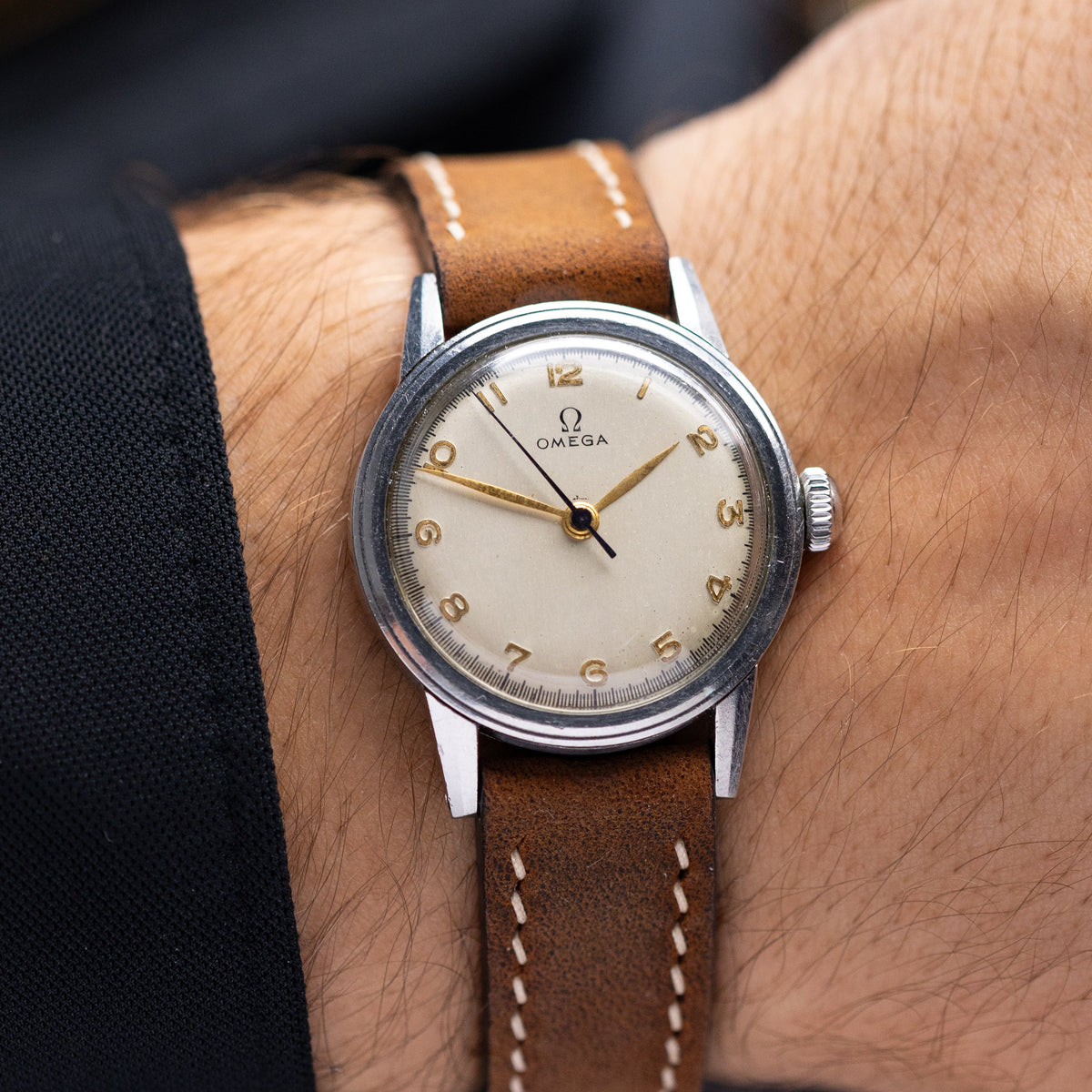 Vintage watch OMEGA, ref.2300/2 Patina dial, Swiss watch, Mechanical l ...