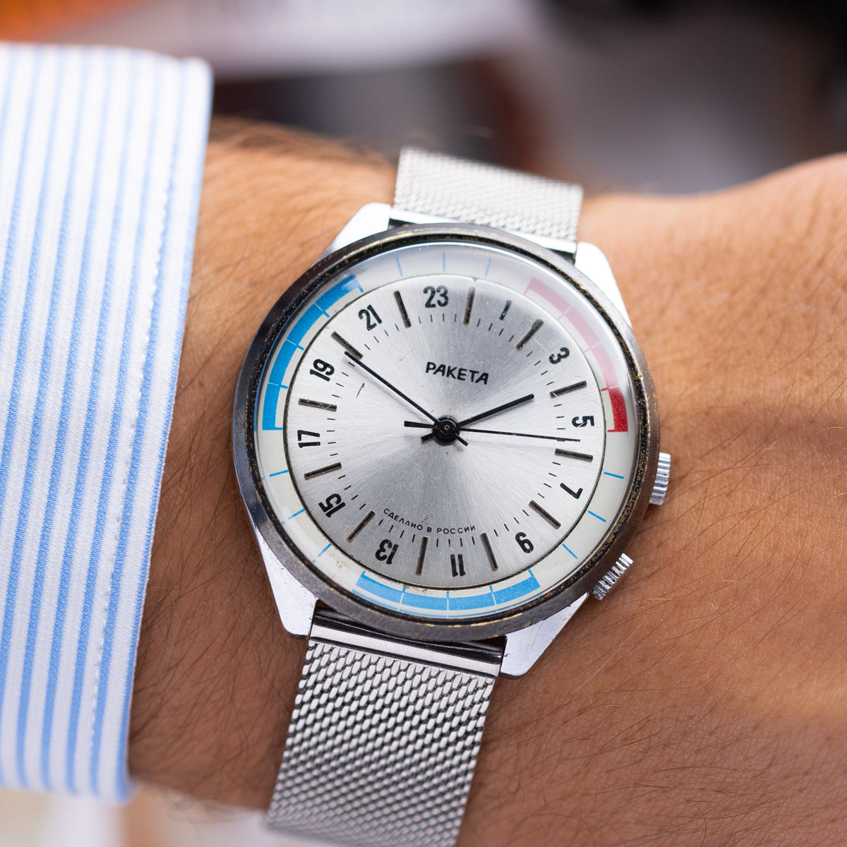 Vintage watch Raketa 24 hours, Original dial, Oversize case 40 mm from ...