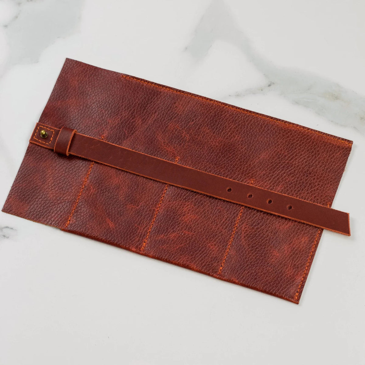 Handcrafted Brown Leather Watch Roll for Three Watches – DuMarko