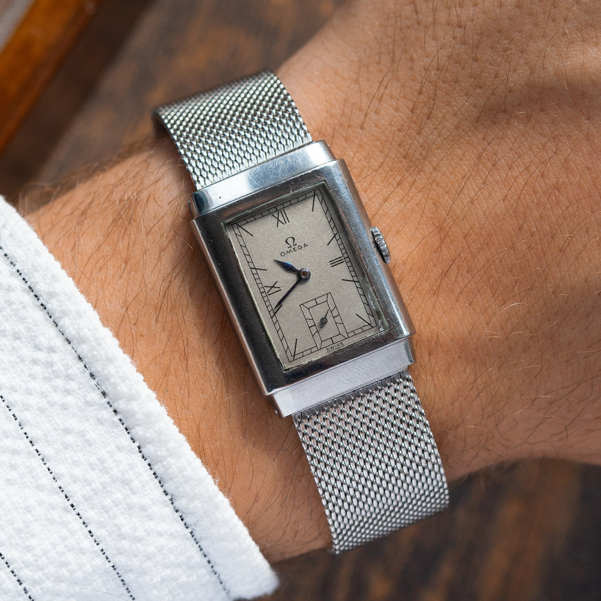 Rare Vintage Watch "Omega Tank" from 1940's in Cartier Style ...