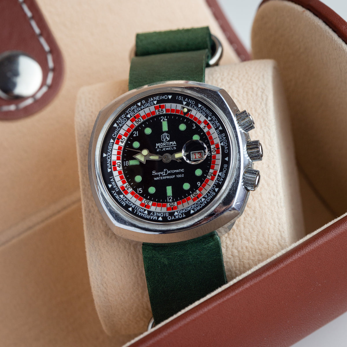 Vintage French Watch Mortima Super Datomatic - Collectible Dive Watch ...