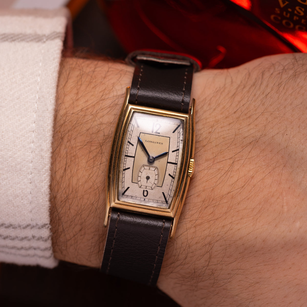 Vintage watch Longines Solid Gold Tank, Art Deco from 1930s – DuMarko